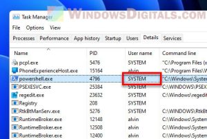 Run CMD, PowerShell or Regedit as SYSTEM in Windows 11