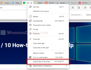 How to Bookmark All Tabs in Firefox, Chrome or Edge