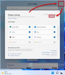 How to Sign In to Widgets in Windows 11