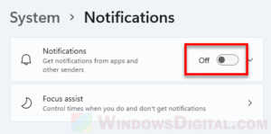 How to Disable Desktop Pop Up Notifications on Windows 11