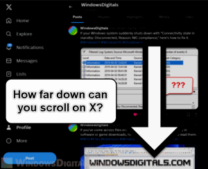 Limit of How Far You Can Scroll to the Bottom on X (Twitter)