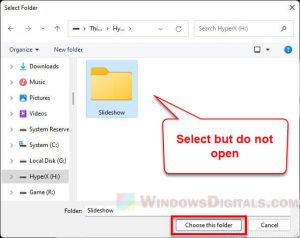 "The folder isn't supported because of its location" Windows 11
