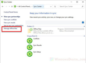 How to Disable Sync Center in Windows 10