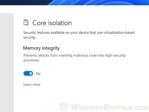 Memory Integrity Can't Be Turned On (Windows 11)
