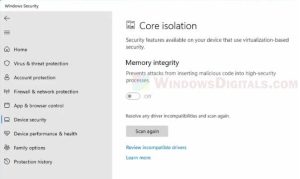Memory Integrity Can't Be Turned On (Windows 11)