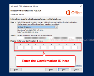 How to Activate Microsoft Office 2021 or 2019 by Phone