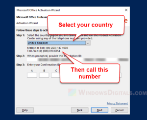 How to Activate Microsoft Office 2021 or 2019 by Phone