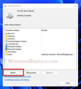 Windows 11 Search Indexer High CPU and Disk Usage