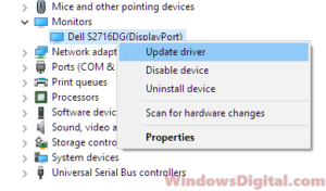 Monitor Not Working After Update in Windows 11/10