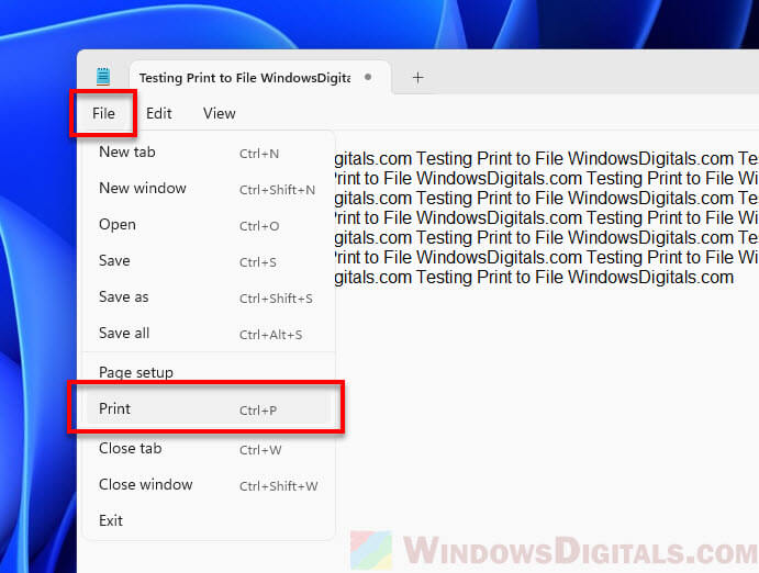 What Does Print To File Mean In Windows 11 10 