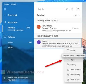 Recover Permanently Deleted Emails in Windows 11 Mail App
