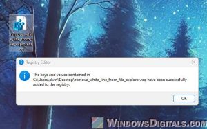 Weird White Line/Bar in File Explorer on Windows 11
