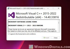 Microsoft Visual C++ "Minimum Runtime" Error