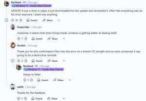 "Reinstall your current version of Windows" Message