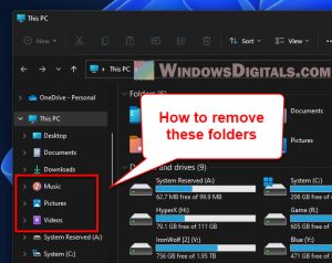 How to Remove Music, Pictures and Videos from "This PC"