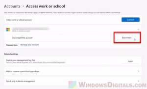 Work or school account problem keeps popping up Windows 11