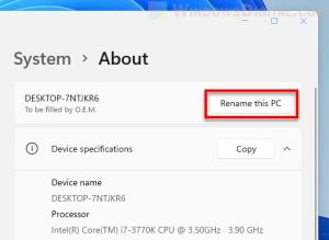 How to Change Computer Name or Workgroup in Windows 11