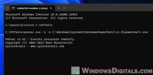 Run CMD, PowerShell or Regedit as SYSTEM in Windows 11