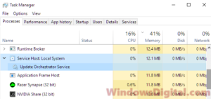 Service Host Local System High CPU, Disk or Memory Usage