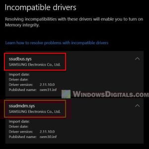Ssudbus.sys Driver Memory Integrity Issue in Windows 11