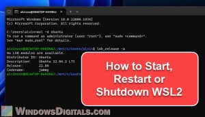 How to Start, Restart or Shutdown WSL2 on Windows 11