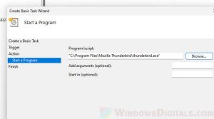 How to Get Thunderbird to Start with Windows 11