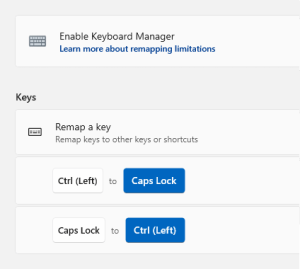 How to Swap Ctrl, Caps Lock, Alt and Shift in Windows 11