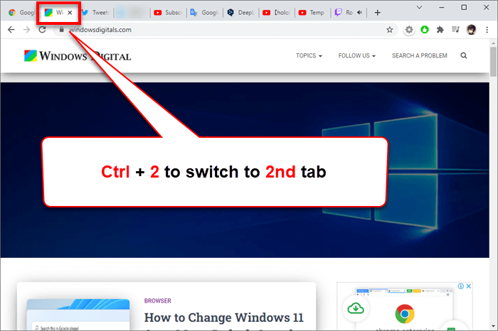 How To Cycle Through Tabs In Chrome Firefox Or Edge