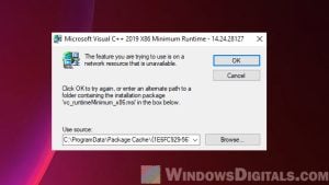 Microsoft Visual C++ "Minimum Runtime" Error