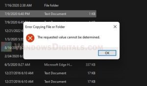"The requested value cannot be determined" on Windows