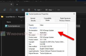 What is TrackerUpdate.exe (Tracker Updater) in Windows?