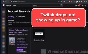 Twitch Drops Not Working, Drops Not Showing Up in Game
