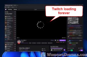 Why is Twitch Stream Loading Infinitely (Black Screen)?