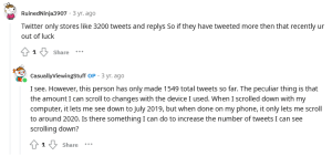 Limit of How Far You Can Scroll to the Bottom on X (Twitter)