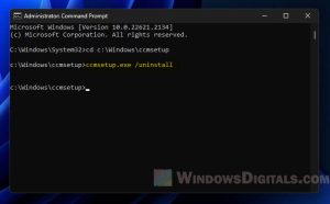Uninstall SCCM Client Manually in Windows 10/11 via CMD