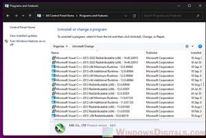 Microsoft Visual C++ "Minimum Runtime" Error