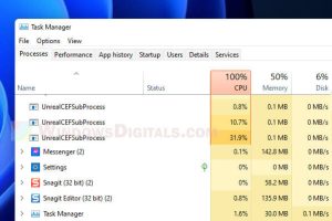 UnrealCEFSubProcess.exe by Valorant High CPU Usage