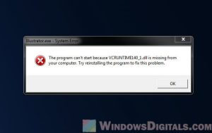 VCRUNTIME140_1.dll Not Found in Windows 11 or 10