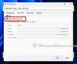 VLC could not open the mpga/mp4v/mp4a audio encoder