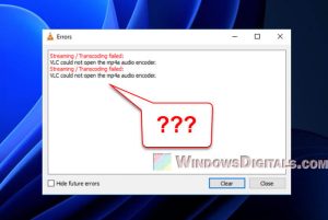 VLC could not open the mpga/mp4v/mp4a audio encoder
