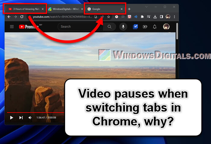 Video Stops Playing When Switching Tabs In Chrome
