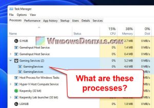 What is GamingServices.exe in Windows 11 or 10?
