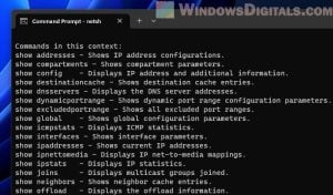 What is Netsh.exe & its Popup and Crashes in Windows 11