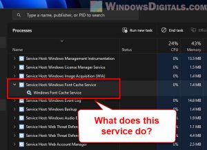 Windows Font Cache Service Failed to Start and High CPU