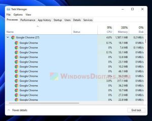 Why Does Task Manager Show Multiple Chrome Instances?