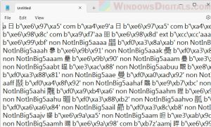 Notepad Chinese Characters Bug in Windows 11