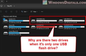Why is My USB Showing Two Drives in "This PC"?