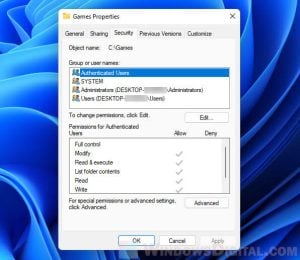 Windows 11: Security Tab Missing in Properties