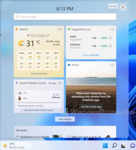 How to Sign In to Widgets in Windows 11