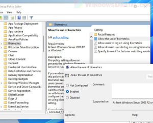 Windows 11 Hello Fingerprint This option is currently unavailable